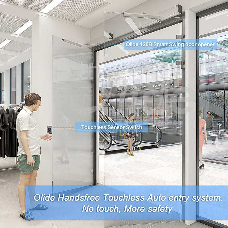 Olide-120B No Touch Power Door Opener with Hardwire Hand Sensor Switch – olidesmart