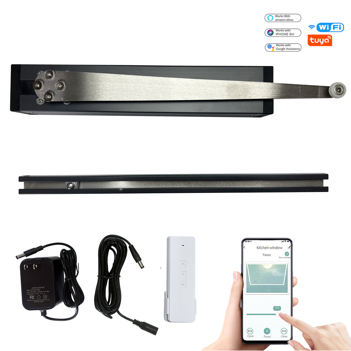 Olide Smart Automatic Casement Window Opener with Phone APP Control, R ...