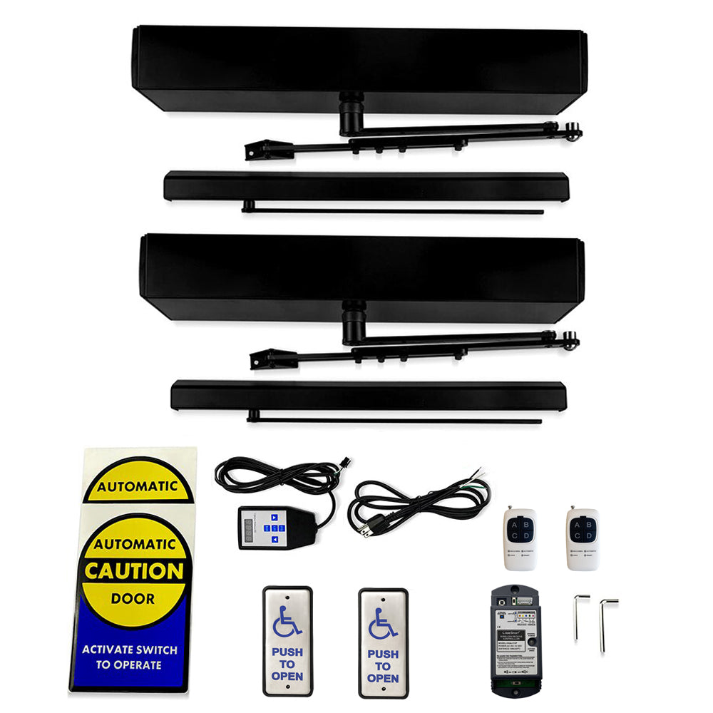 WiFi Double Electric Swing Door Operator with Slim Handicap Push Button ...