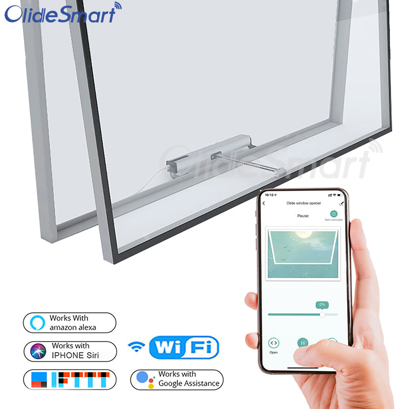Olide Tuya Smart Window Opener, AM56 Adjustable Stroke AC Motor with P ...