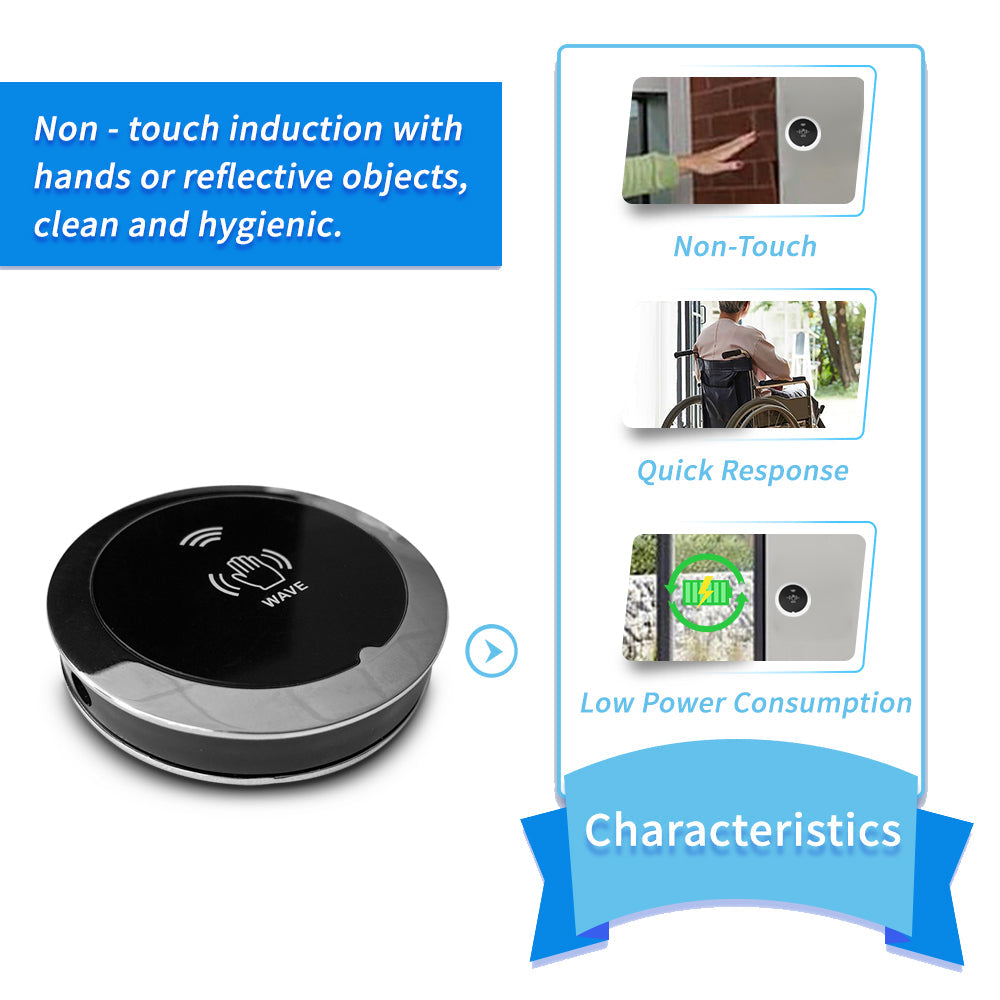 Olide Smart Touchless Electric Glass Door Operator with Wireless 2.36 ...