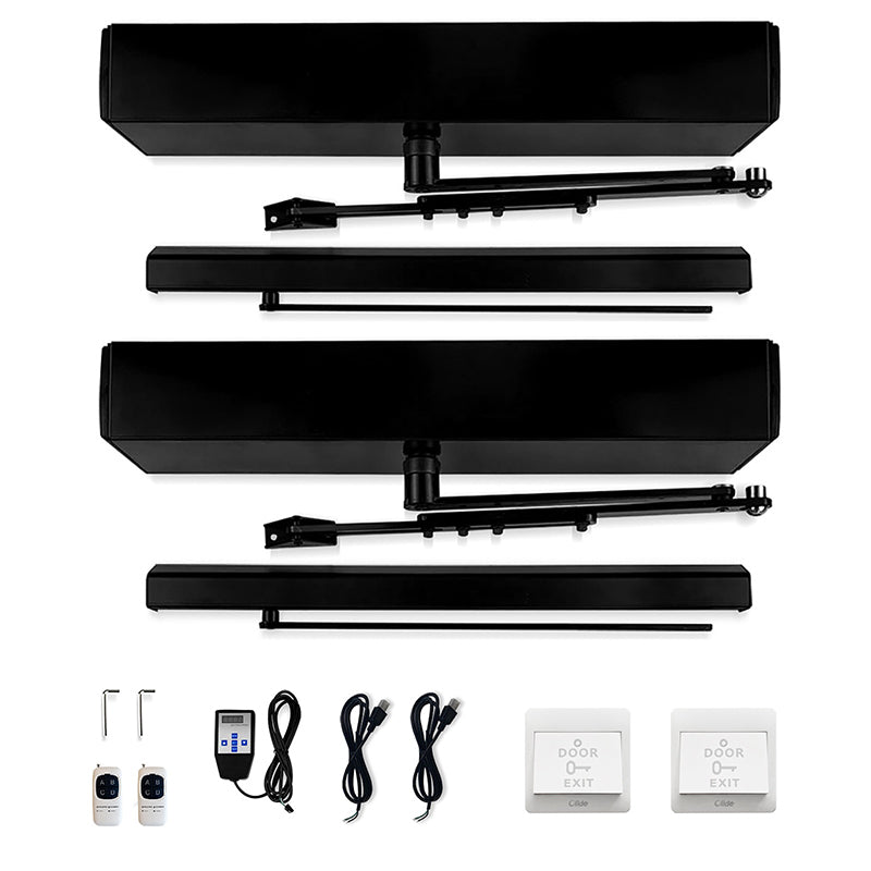 Dual Electric Swing Door Operator with 2pcs Wired Push Button, Automat ...