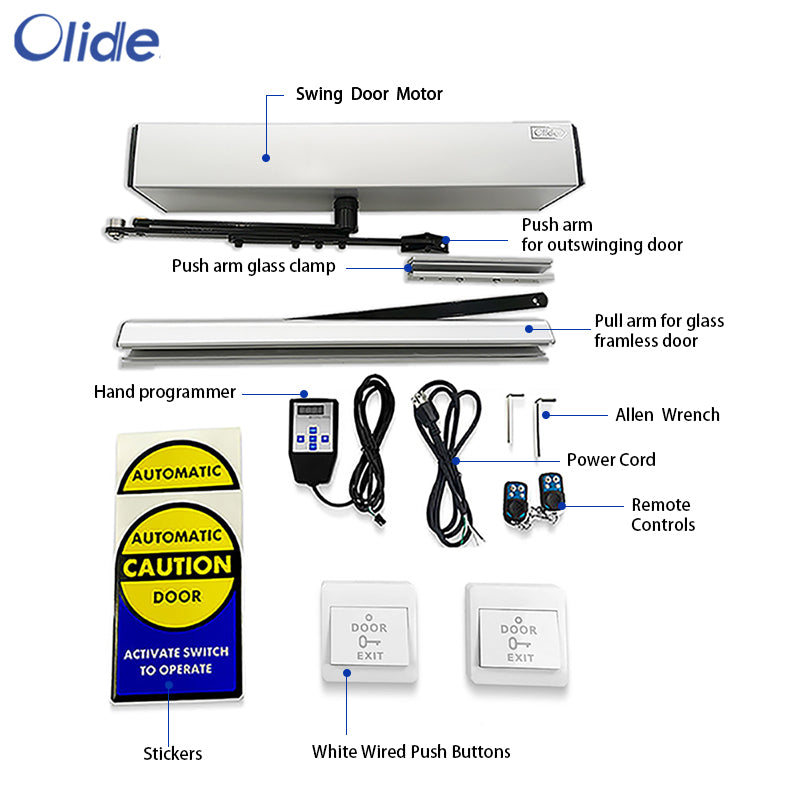 Olide-120B Automatic Door Opener For Frameless Glass Swing Door, Olide ...