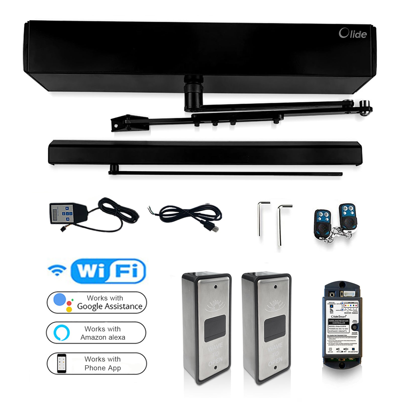 Smart Touchless Electric Swing Door, Automatic Hinge Door Opener with ...