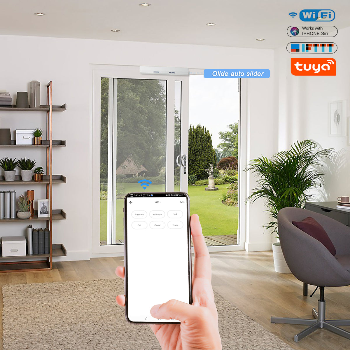 WiFi Pocket Electric Sliding Door Opener CASA1 with RF Remote, Smart P ...